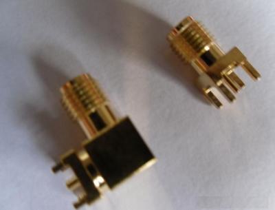 China SMA Quad 90 180 Degree Seat RF Connector With PTFE Insulator for sale
