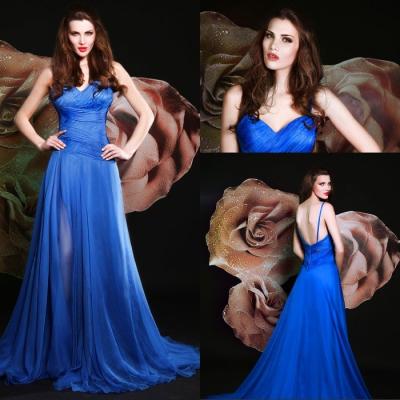 China Graceful Sweetheart Womens Evening Dresses with Spaghetti Straps / Front Pleats for sale