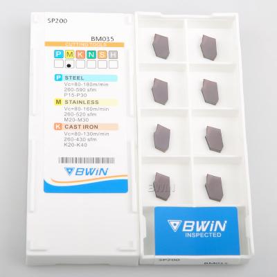 China SP200 300 CNC Carbide Inserts SP Shallow Carbide Grooving Insert Cutter Cemented for sale
