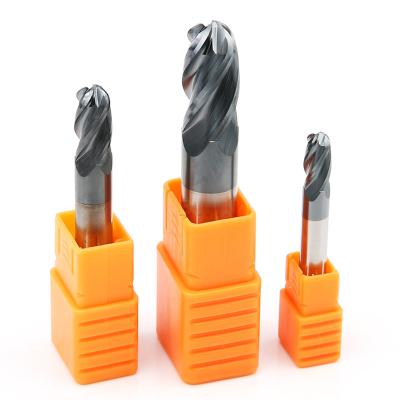 China Cast iron 45 Degree End Mill Cutter Head Grooving Carbide Ball Nose End Mill for sale