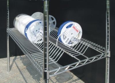 China Electro - Static Discharge ESD Chrome Storage SMT Reel Shelving With Wire Mesh Structure for sale