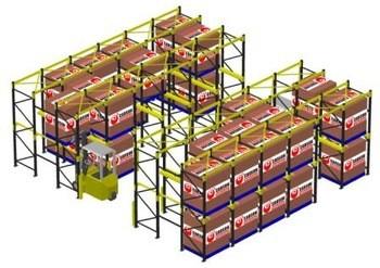 China Refrigeration Engineering Beam Type Pallet Racking System Drive Through Racks for sale