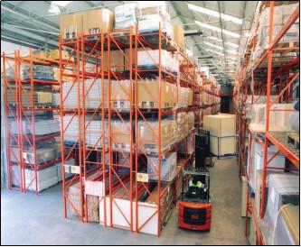 China Food Beverage Industry Project Metal Double Deep Pallet Racking for sale