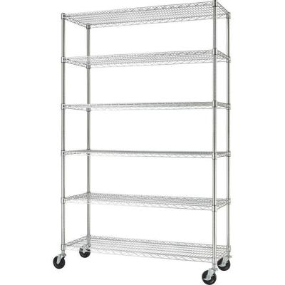 China 6 Tier Standing Organizer with Wheels Shelving Unit Product Sale Rack for sale