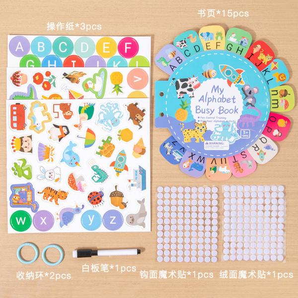 Quality 2025 New Design Baby Letters 26 English Letters in Red Words Cognitive Card for sale
