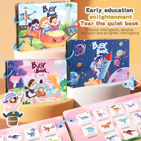 Quality Montessori Baby Enlightenment Educational Busy Book Sticker Book Toy Cross for sale