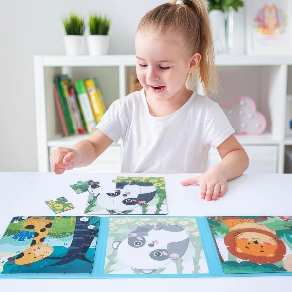 Quality Hot Selling Enlightenment Advanced Educational 3 in 1 Magnetic Puzzle Book Toys for sale
