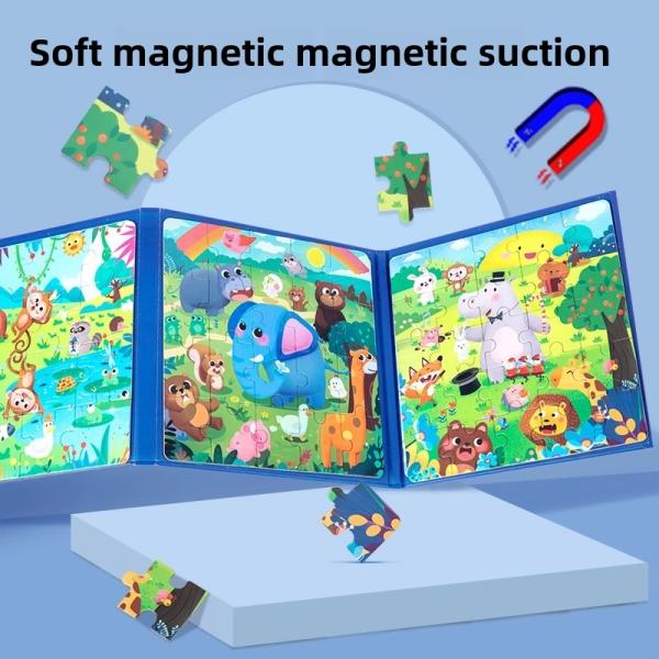 Quality Hot Selling Enlightenment Advanced Educational 3 in 1 Magnetic Puzzle Book Toys for sale
