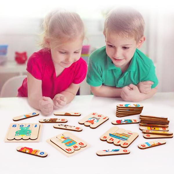 Quality English Letter Matching Spelling Word Games Puzzle Educational Toys for Children for sale