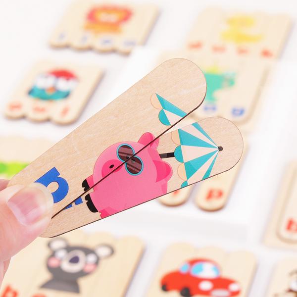 Quality English Letter Matching Spelling Word Games Puzzle Educational Toys for Children for sale