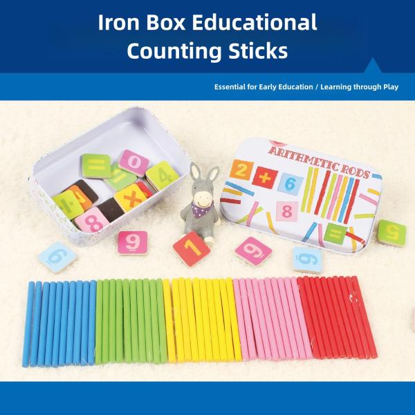 Quality Wooden Counting Sticks Preschool Math Training Intelligence Teaching Calculation for sale