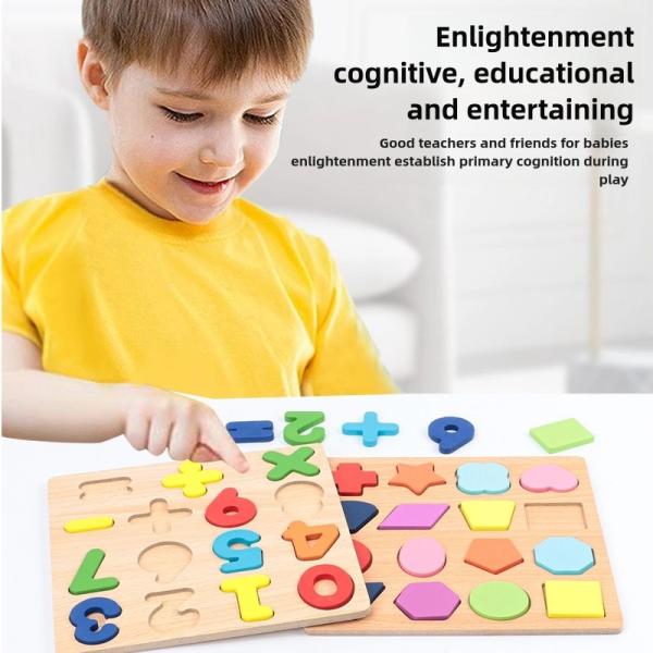 Quality Educational Toys 26 Letter Number Recognize Colorful Alphabet Wooden Panel for sale