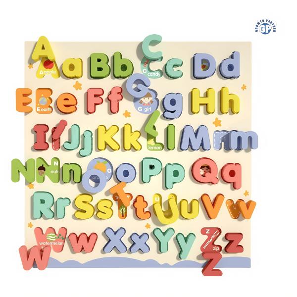 Quality Montessori Children Letter Wood 3d Jigsaw Puzzles Board Games Preschool Diy Educational Learning Wooden Toys for Kids Boys Girls for sale