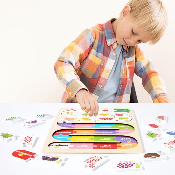 Quality Wooden Alphabetic Puzzle Toy Early Childhood Enlightenment Logic Matching Puzzle for sale