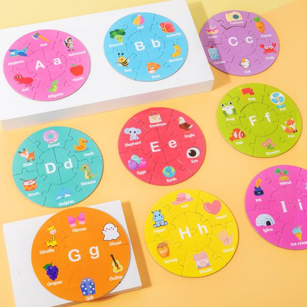 Quality Children's Letters Animal Paper Double-sided Puzzle Early Education Puzzle Toys for sale
