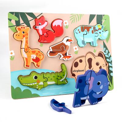 China Wholesale Three-dimensional Buckle Scene Puzzle Oem Odm Kids Early Learning Enlightenment Dinosaur Cognition Scratching Board for sale
