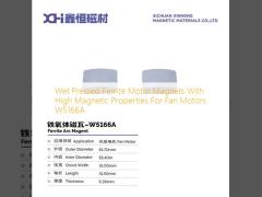 Wet Pressed Ferrite Motor Magnets With High Magnetic Properties For Fan Motors W5166A