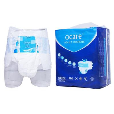 China High Absorption Adult Disposable Diaper Including Activated Carbon Odor Neutralizing Agents for Extended Wear Protection for sale