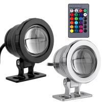 China IP65 Waterproof LED Underwater Light 5W 10W RGB Remote Control ABS Housing for sale