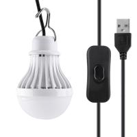 China 5W 7W USB Switch Dimmable LED Light Bulb Portable Hook Design Camping Emergency Light 5V for sale