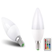 China RGB Dimmable LED Candle Light Bulb E12 E14 E26 E27 Base 3W 280lm AC85-265V for sale