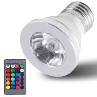 China E14 E27 LED Spotlight Bulb 3W Aluminum 30° Beam Angle RGB Indoor Lighting for sale