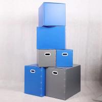 China Totes Corrugated Plastic Storage Boxes Carry Handle Packing Carton Boxes For Moving for sale