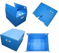 China Totes Corrugated Plastic Storage Boxes Carry Handle Packing Carton Boxes For Moving for sale