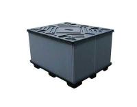 China Customers Logo Plastic Pallet Box Polypropylene Plastic Pallet Containers for sale