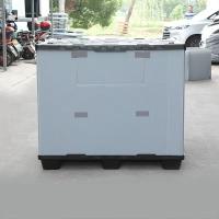 China Recyclable Corrugated Foldable Plastic Storage Box PP Pallet Container Black for sale
