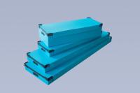 China Shakeproof Waterproof  Double Wall Custom Corrugated Plastic Boxes Packing Totes Tray Archival for sale