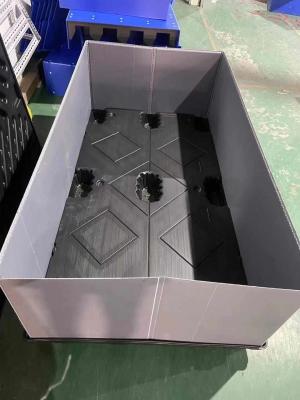 China Rectangular Gray Plastic Foldable Box Coaming Corona Carton for sale