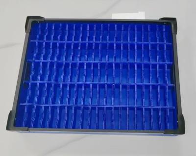 China Glossy Corrugated Plastic Crates Blue Smooth Partition Plastic Divider Box for sale