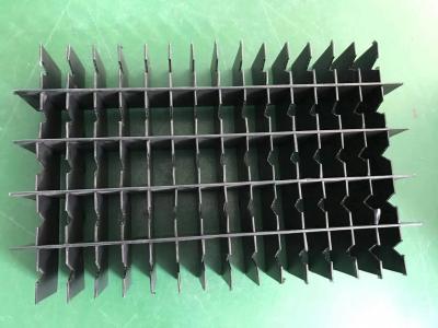 China Polypropylene Black Plastic Dividers Box PP Plastic Compartment Storage Box for sale