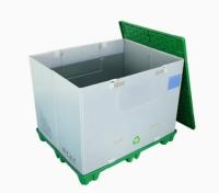 China Storage Logistic Sleeve Foldable Coaming Plastic Pallet Box With Lock for sale