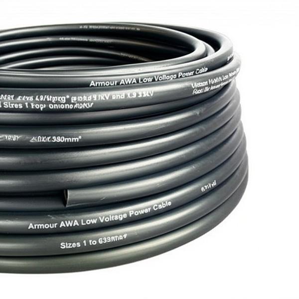 Quality Armour AWA Low Voltage Power Cable Voltage Rating 0.6 1kV and 1.9 3.3kV Sizes 1 to 630mm2 Ideal for Power Distribution Systems for sale