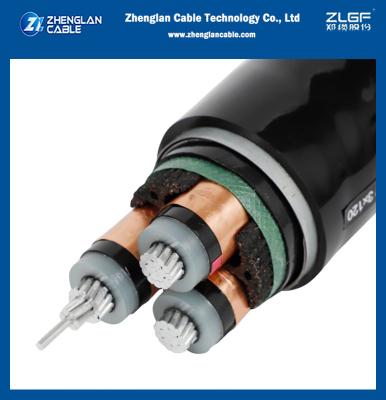 China MV SIngle Three Cores Aluminum Conductor Power Cable Armoured IEC 60502/60228 for sale