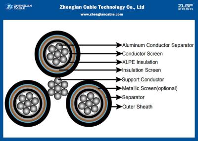 China Aluminum LV MV Al Service Drop 12.7/22kV ABC Cable for sale
