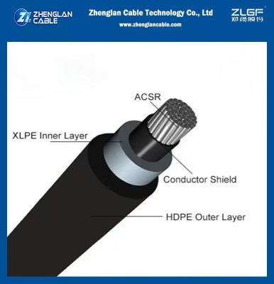 China 25KV Covered Aerial Insulated Cable Multi Layer Tree And Spacer Cable ACSR / XLPE / HDPE for sale