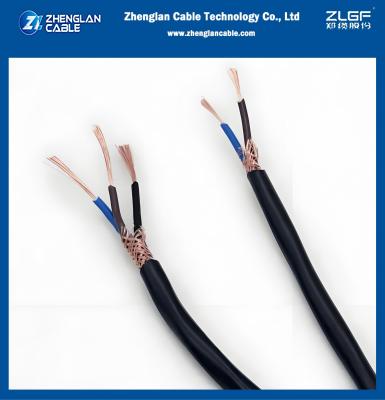 China PVC Insulation Copper wire braided Shielding PVC sheath Shield Flexible Building Wire 3 cores 0.75sqmm for sale
