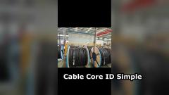Aerial bundled cable core identification via ribs and laser printing figure