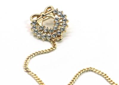 Cina Colore di rame dell'oro di Diamond Inlaid Collar Lapel Pin per il pendente 2.5cm dell'abbigliamento in vendita