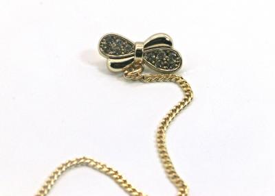 Cina Colore di rame dell'oro di Diamond Inlaid Collar Lapel Pin per il pendente 2.5cm dell'abbigliamento in vendita