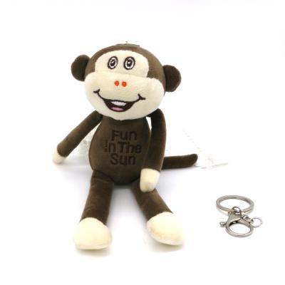 Cina Catena chiave di Marrone della peluche sveglia della scimmia per la dimensione dell'abbigliamento 20cm della borsa in vendita