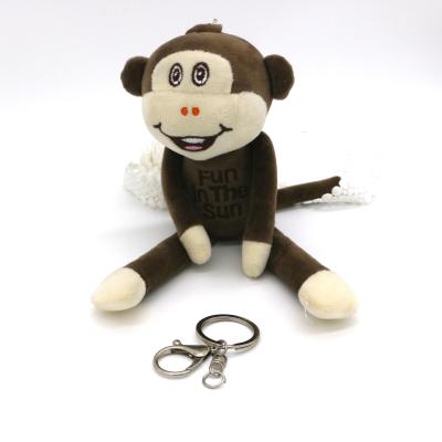 Cina Catena chiave di Marrone della peluche sveglia della scimmia per la dimensione dell'abbigliamento 20cm della borsa in vendita