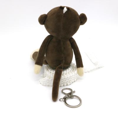 Cina Catena chiave di Marrone della peluche sveglia della scimmia per la dimensione dell'abbigliamento 20cm della borsa in vendita