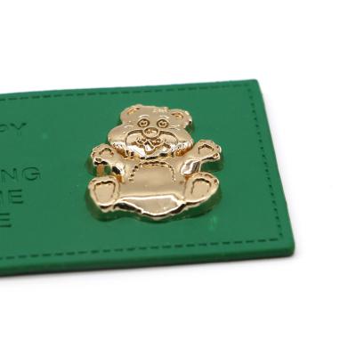Cina ODM dell'OEM di colore dell'oro di Grenn dei jeans di Logo Leather Patches For Clothes del metallo in vendita