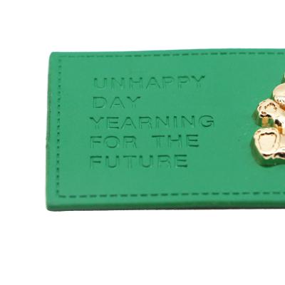 Cina ODM dell'OEM di colore dell'oro di Grenn dei jeans di Logo Leather Patches For Clothes del metallo in vendita