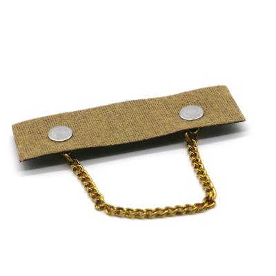 Cina Logo Patches For Clothes di cuoio su ordinazione di doratura con la Catena 7.5cm×2cm del metallo dell'oro in vendita