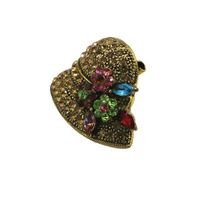 Cina Fibula sveglia Pin Vintage Gold For Women di modo della forma del cappello 2.5cm×3.5cm in vendita